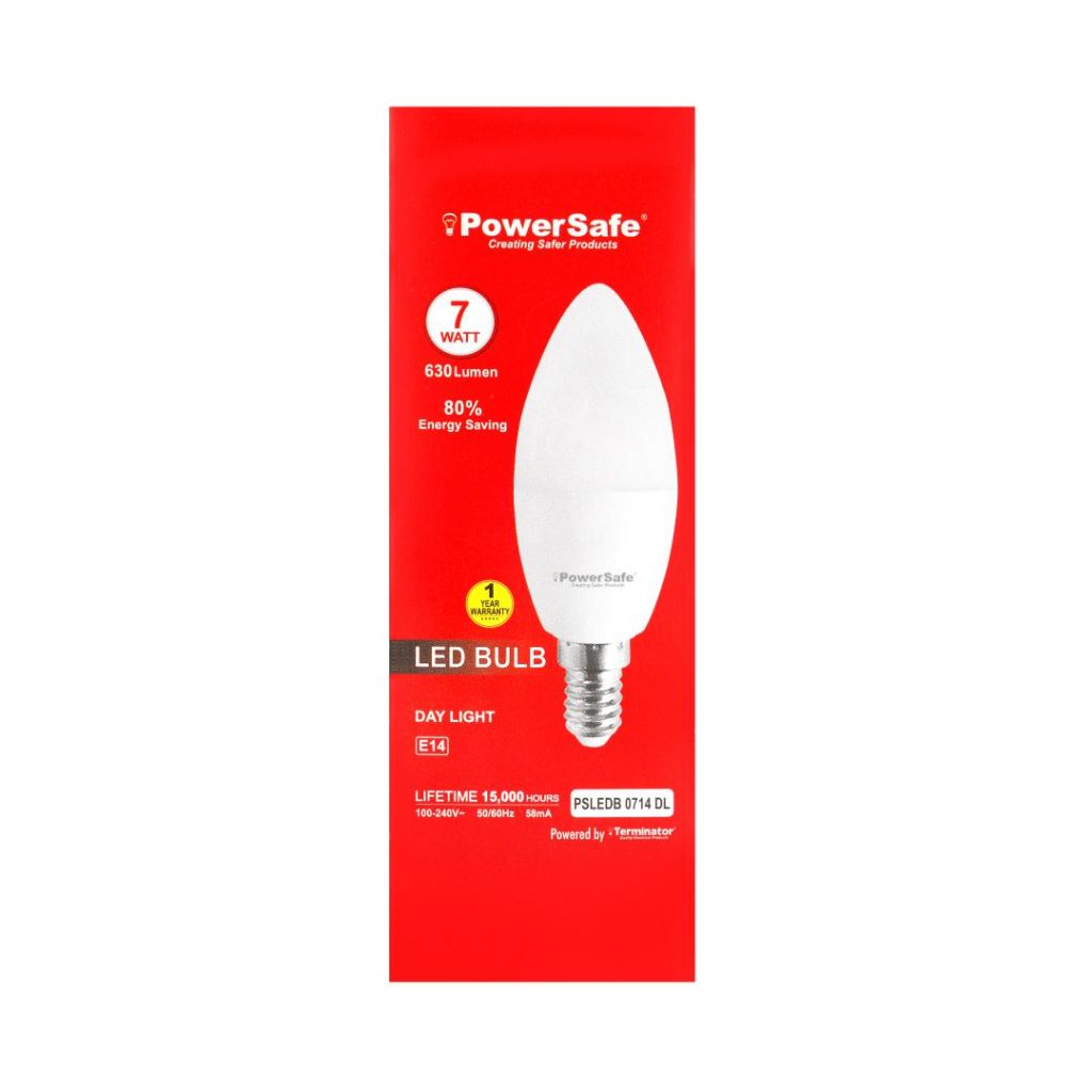 Powersafe LED Candle Bulb 0714 DL - Day Light Surge Protected 500V,