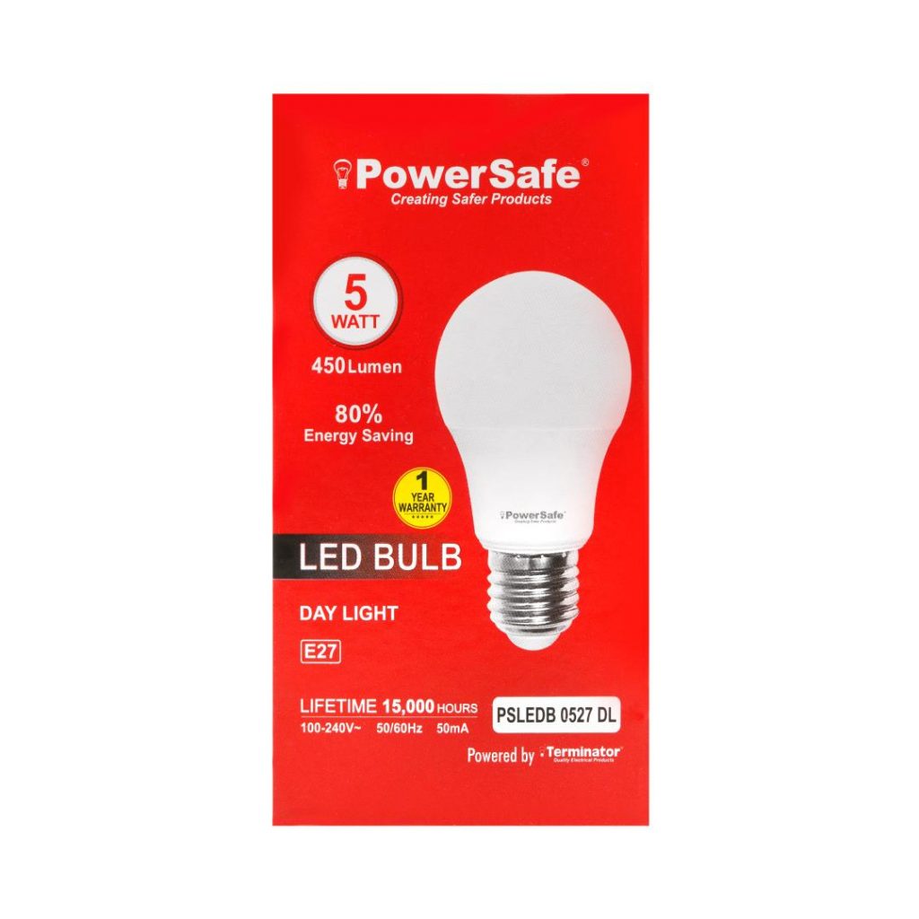 Powersafe LED Bulb 0527 DL - Day Light, Surge Protected 500V