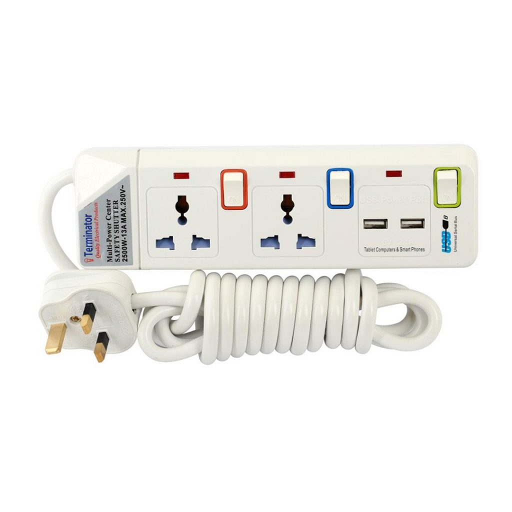 Extension Lead TPB 912 2USB | Terminator Electrical Products