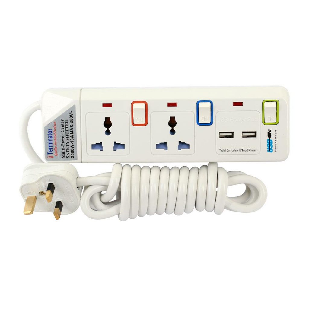 Extension Lead TPB 912 2USB-5M | Terminator Electrical Products