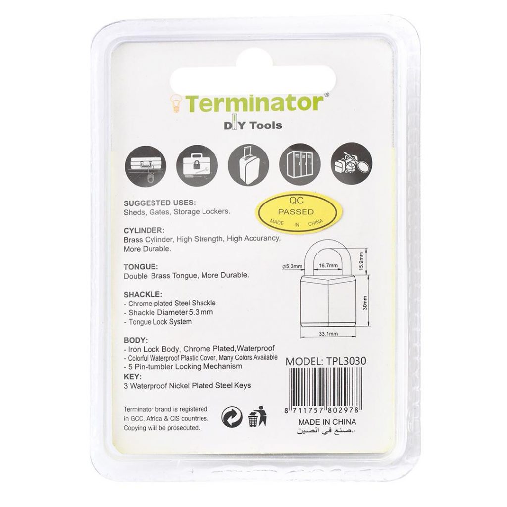 Pad Lock Blue | Terminator Electrical Products Pad lock