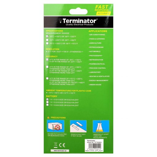 Thermometer TPT 9282A | Terminator Electrical Products
