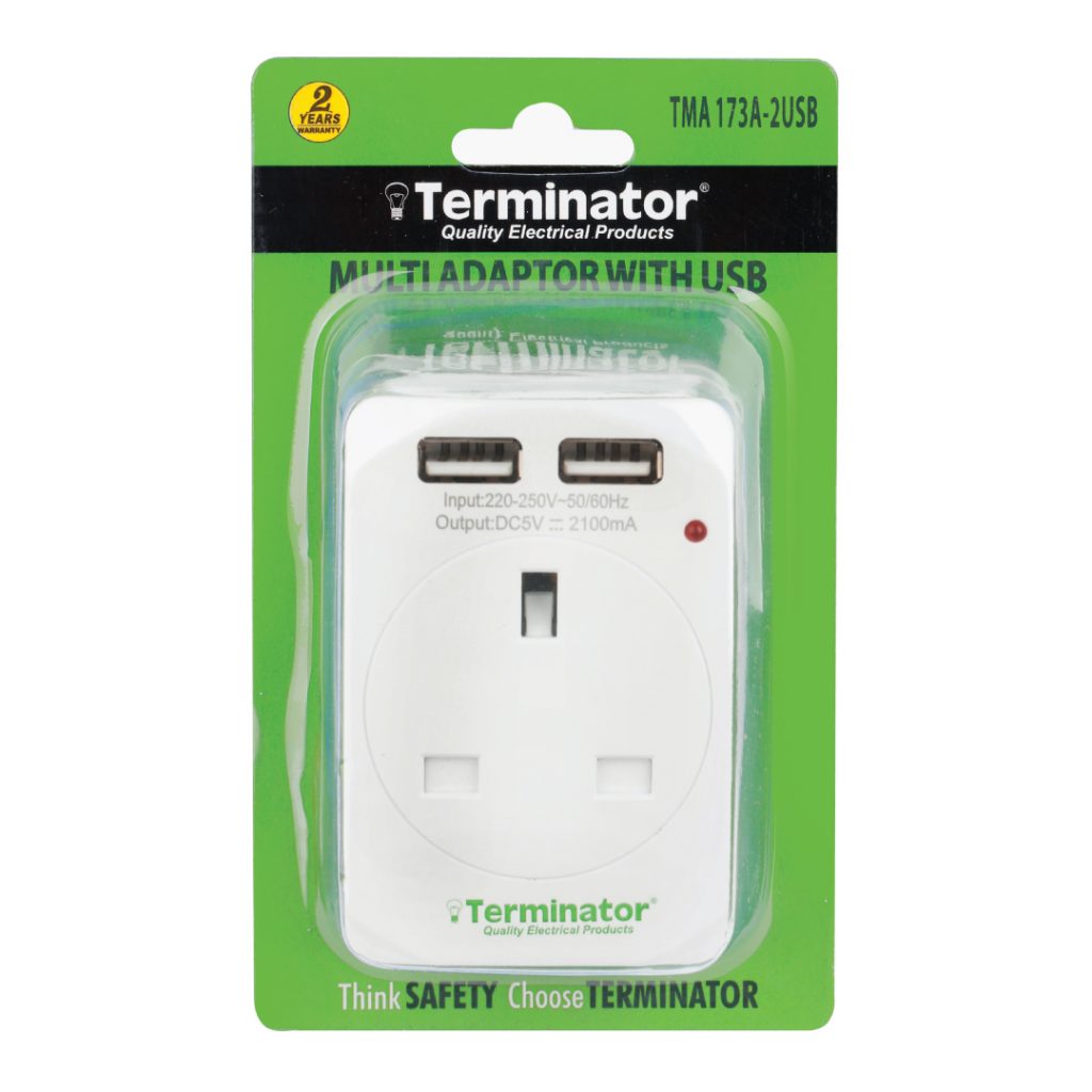 3 Way UK Socket Multi Adaptor | Terminator Electrical Product