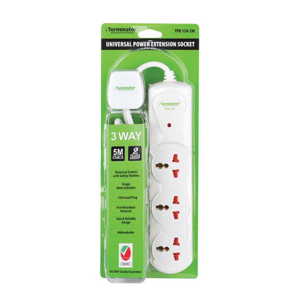 Shop Terminator TPB 13A-5M Extension Lead 13A Fused Plug