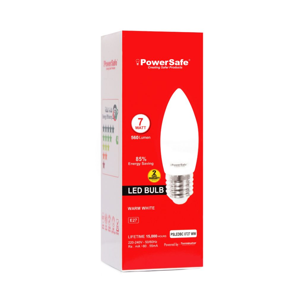 LED Candle Bulb 7W Warm White E27 | Powersafe Led Bulb