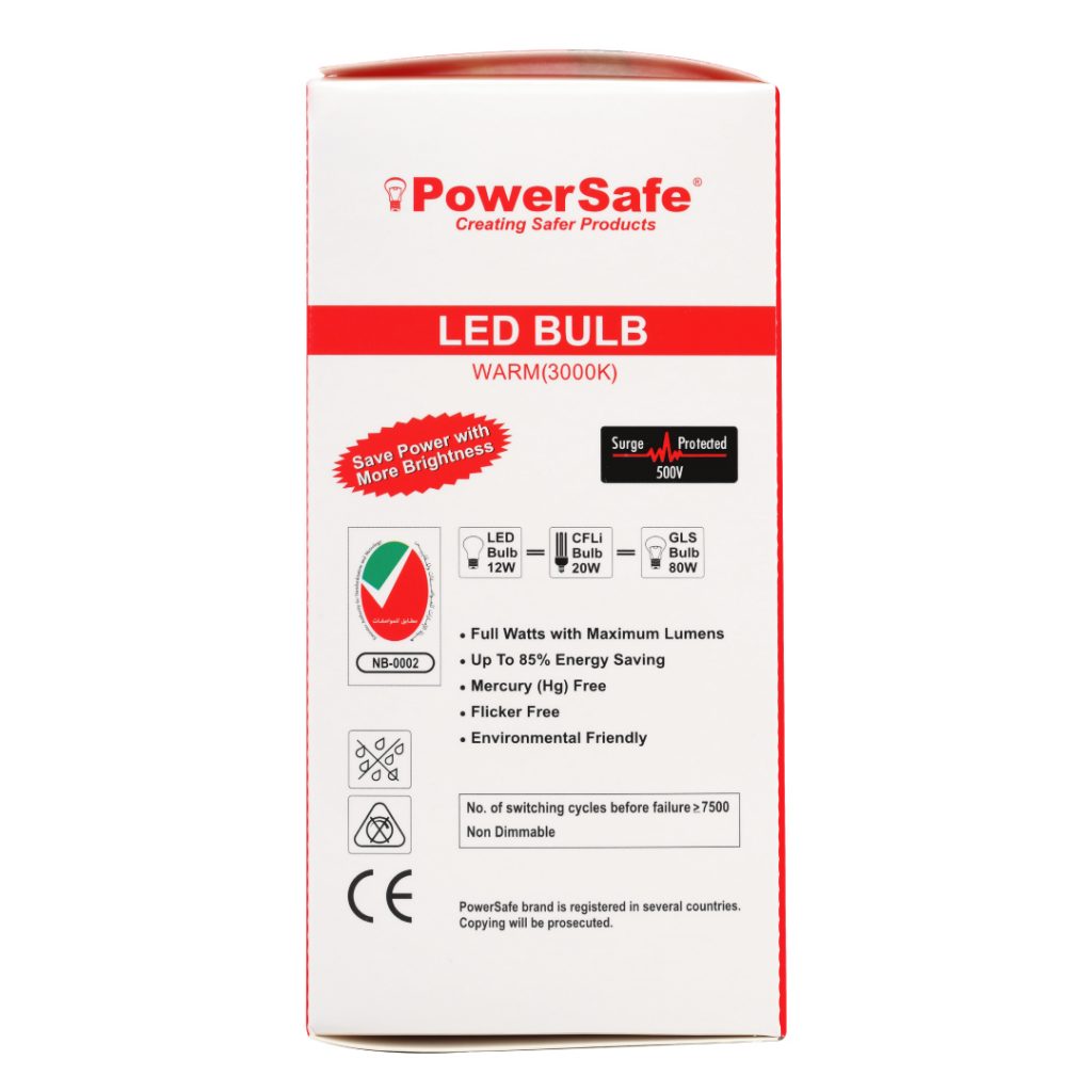 LED Bulb 12W Warm White E27 | Powersafe Electrical Products