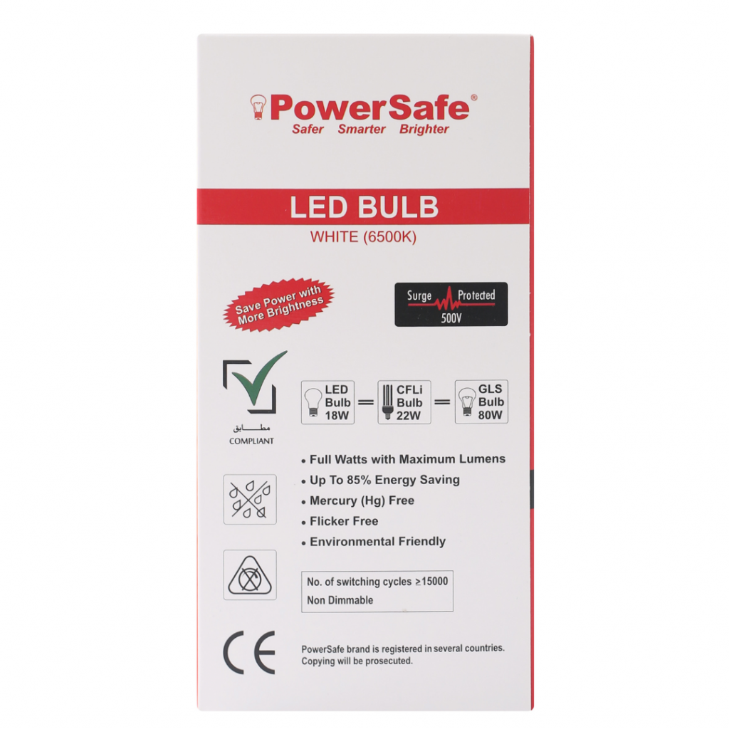 LED Bulb 18W Day Light | Powersafe LED Bulb