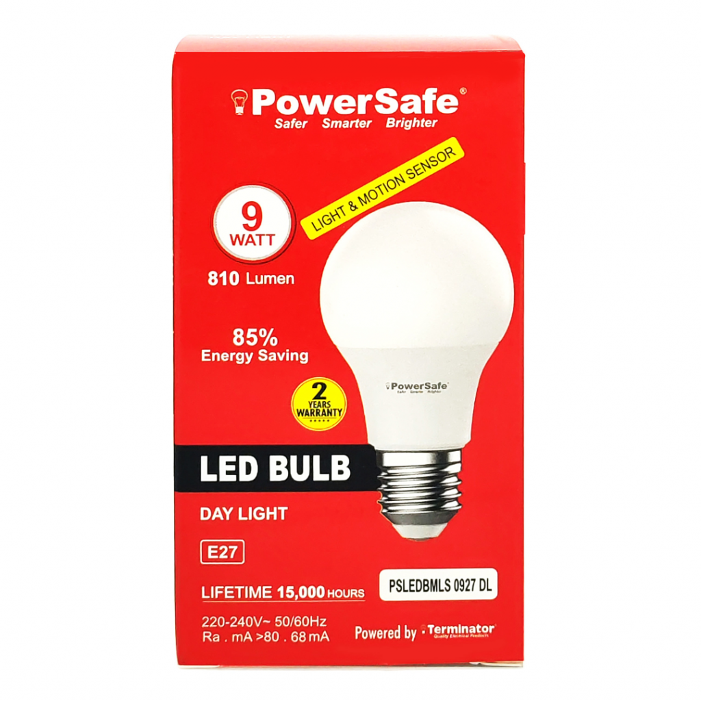 LED Motion Sensor Bulb Day Light 9W| Powersafe LED Bulb