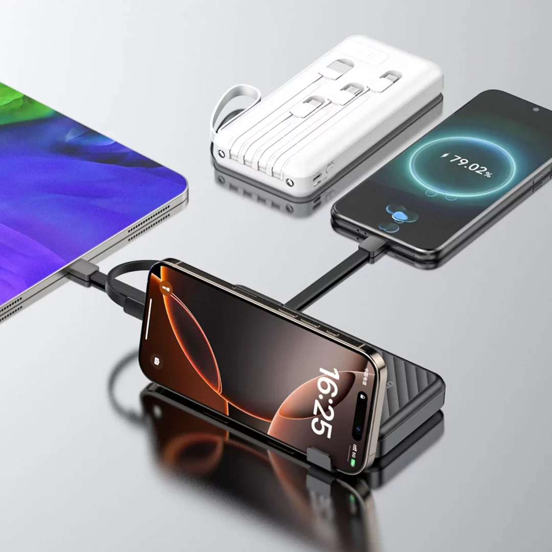 K11Pro-W1 20000 mah built-in cable with phone holder - Electric Avenue